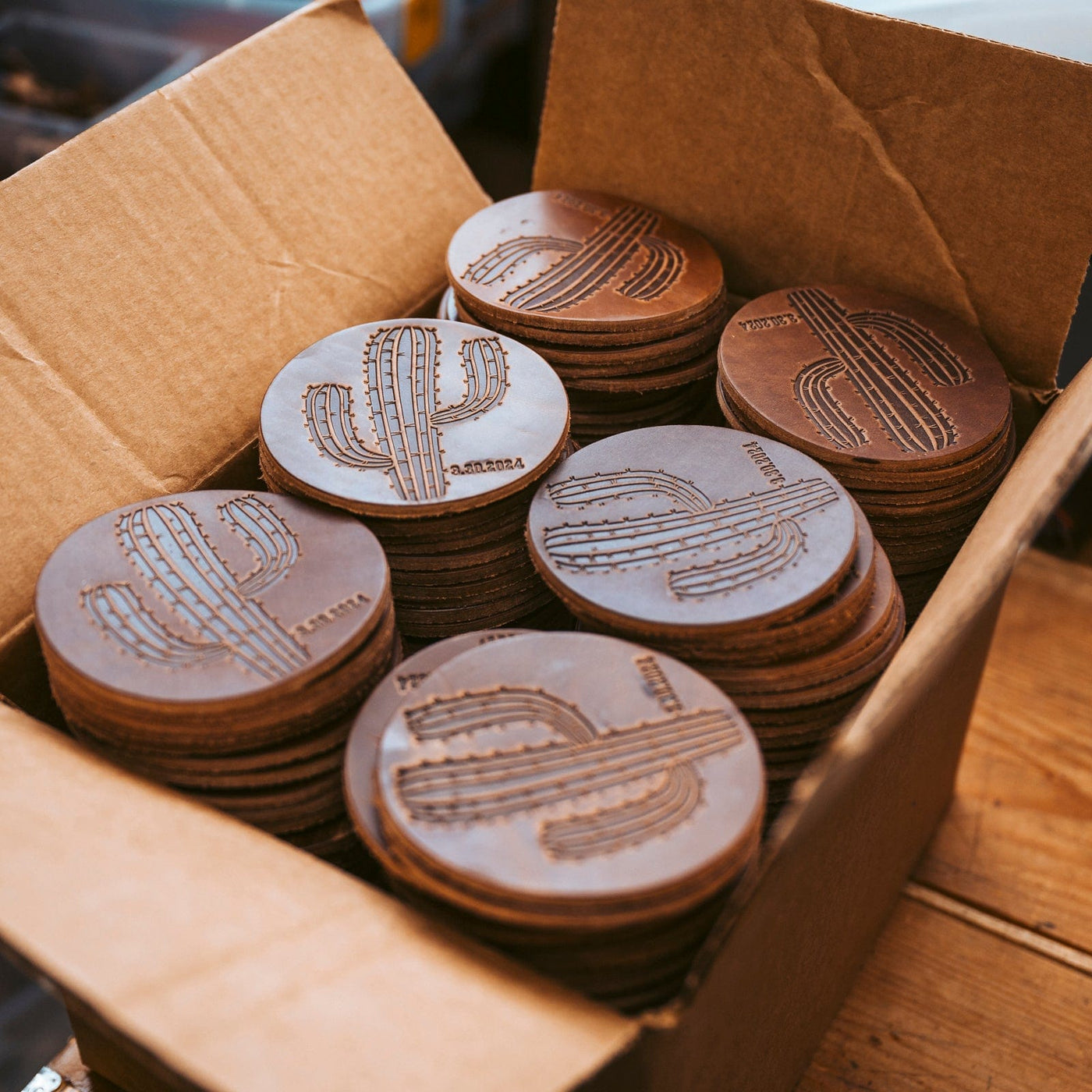 Customized Leather Coasters in Bulk: Elevate Your Brand