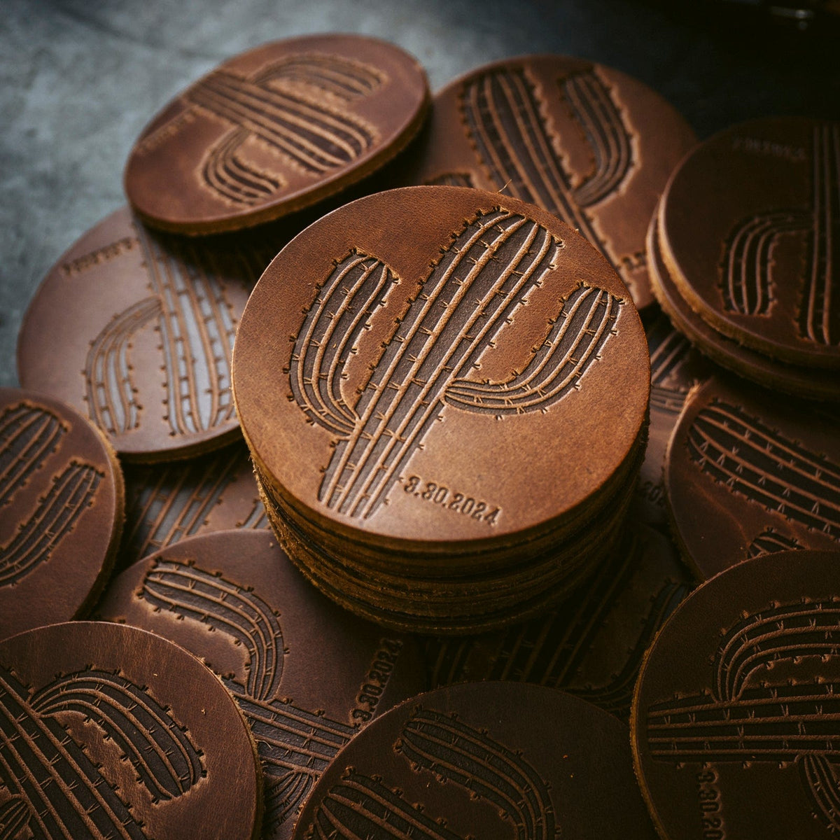 Customized Leather Coasters in Bulk: Elevate Your Brand