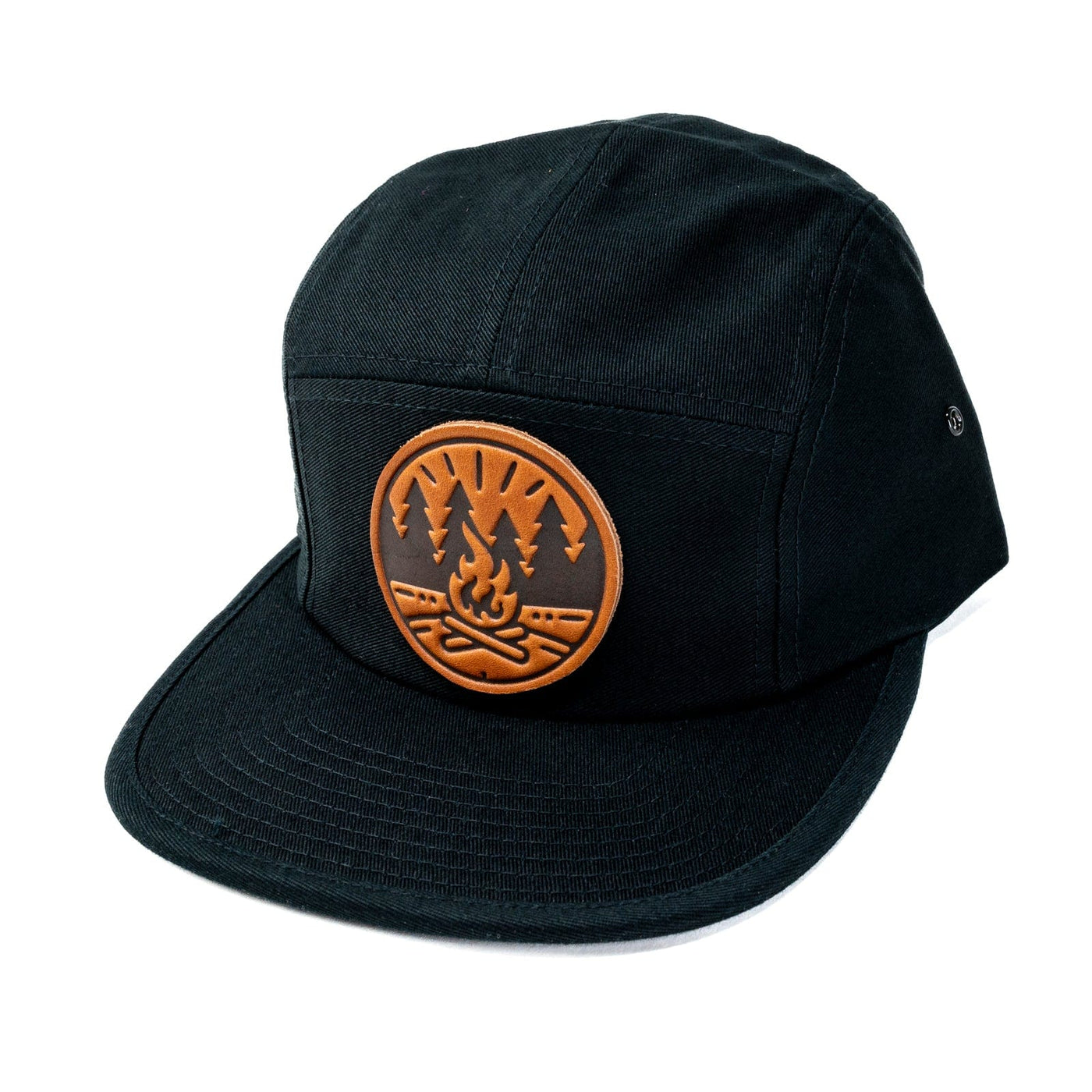 Leather Patch Hat: Embrace Adventure with Our Campfire Cap - Grey ...
