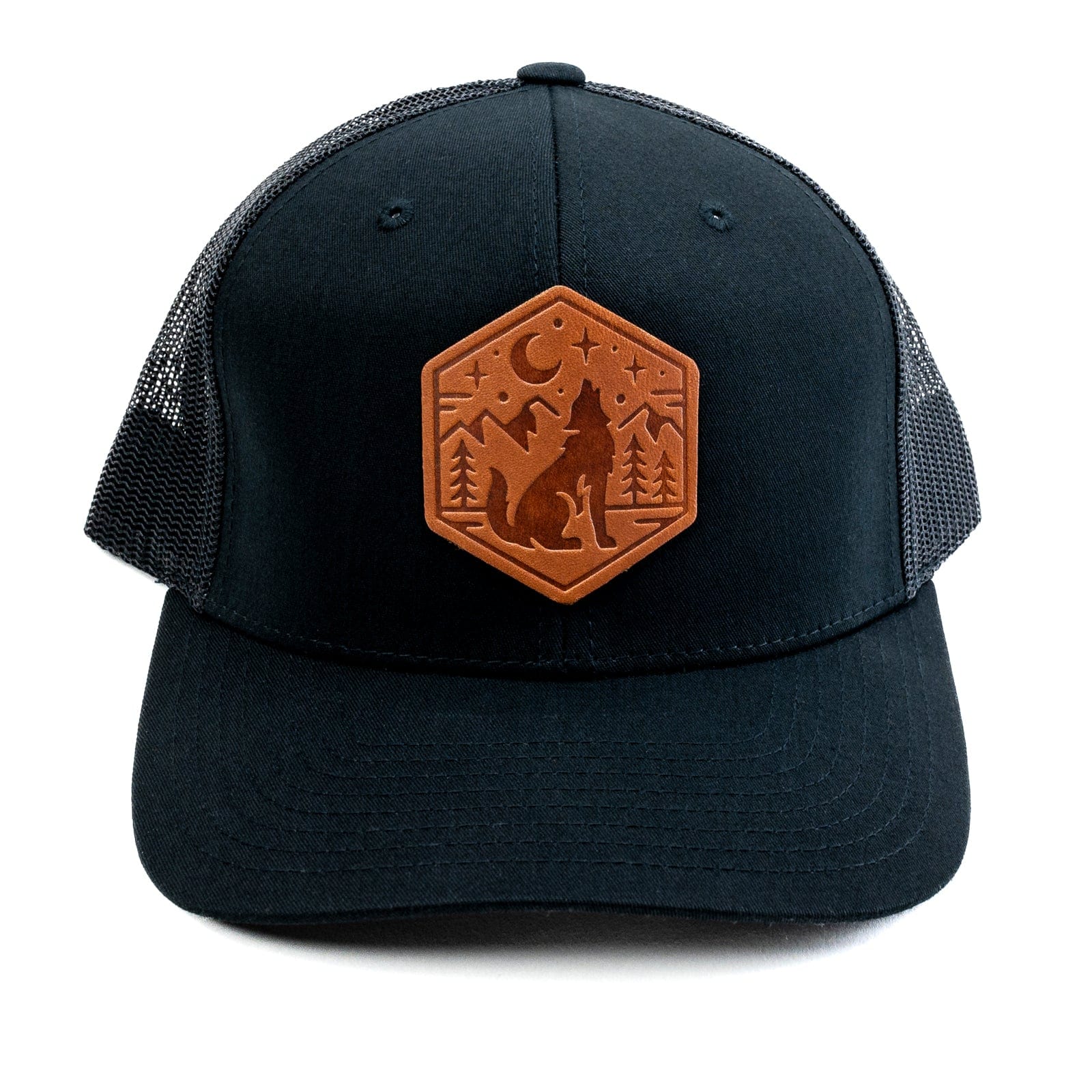 Howling Wolf Trucker Hat - Midnight - Popov Leather®
