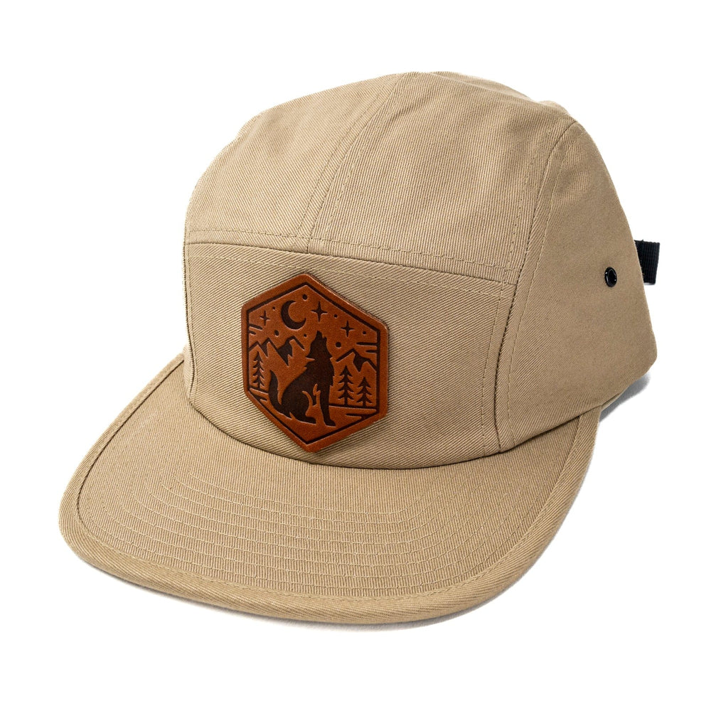 Jockey Hat - Howling Wolf - Olive - Popov Leather®