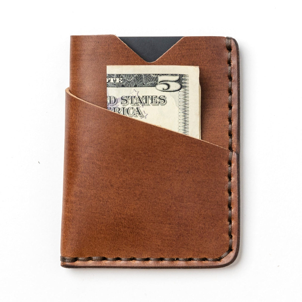 Leather Front Pocket Wallet: Slim Fit for Front Pockets - Popov Leather®