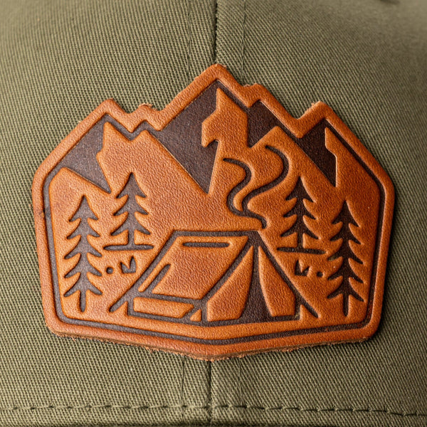 Trucker Hat - Camping - Coyote Brown - Popov Leather®